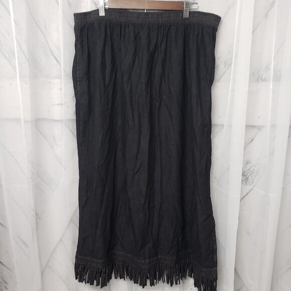 Original Ty Wear | Skirts | Vtg Original Ty Wear Black Western Boho ...